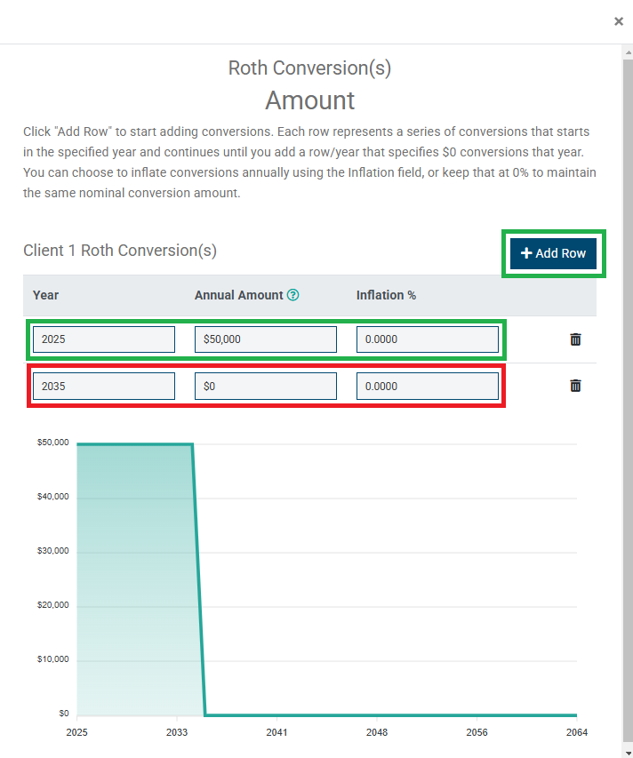 Roth Projection Tool
