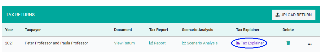 Using the Tax Explainer