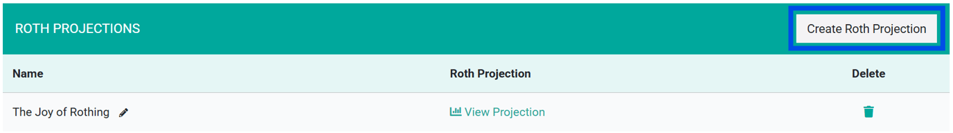 Roth Projection Tool