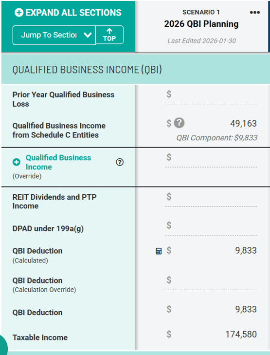 Qualified Business Income (QBI) Deduction