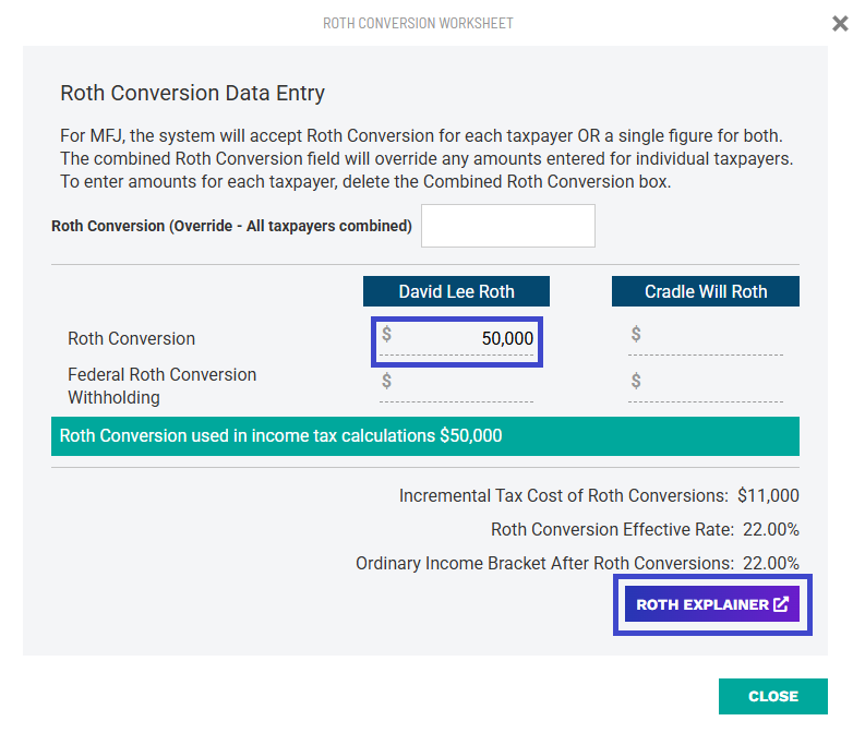 How Does the Roth Explainer Work?