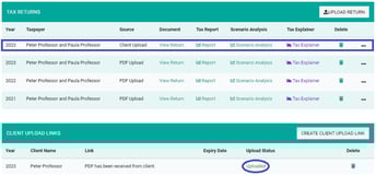 Can I allow my Client to Upload a Return?