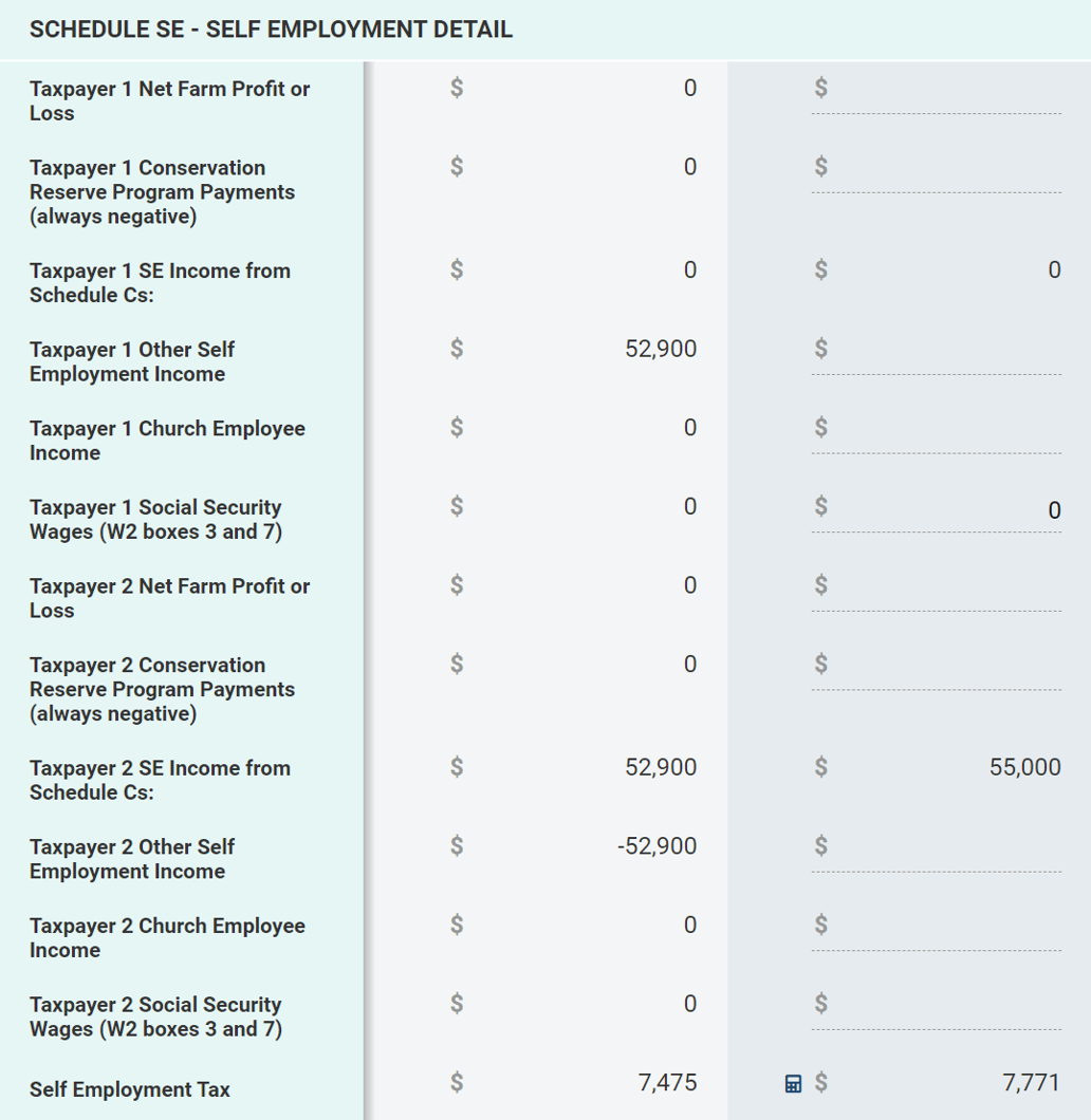 How do I model Schedule C Income?
