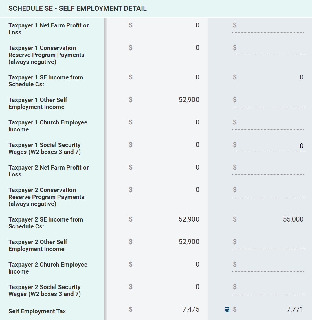 How do I model Schedule C Income?
