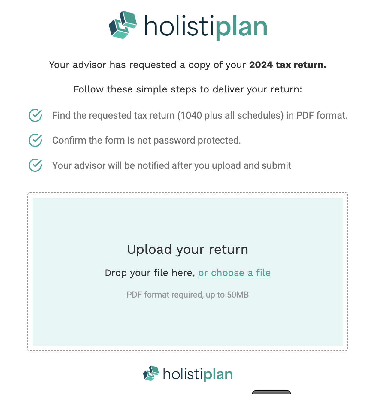 Can Clients Upload a Return or Transcript?
