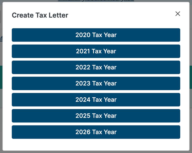 Creating a Tax Letter