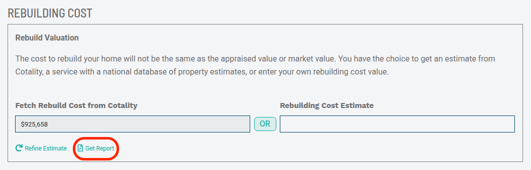 Home Rebuild Cost Estimator