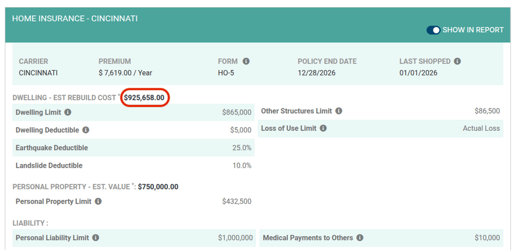 Home Rebuild Cost Estimator