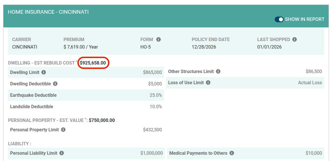 Home Rebuild Cost Estimator