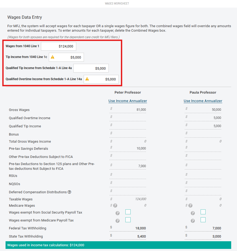 Wages Worksheet
