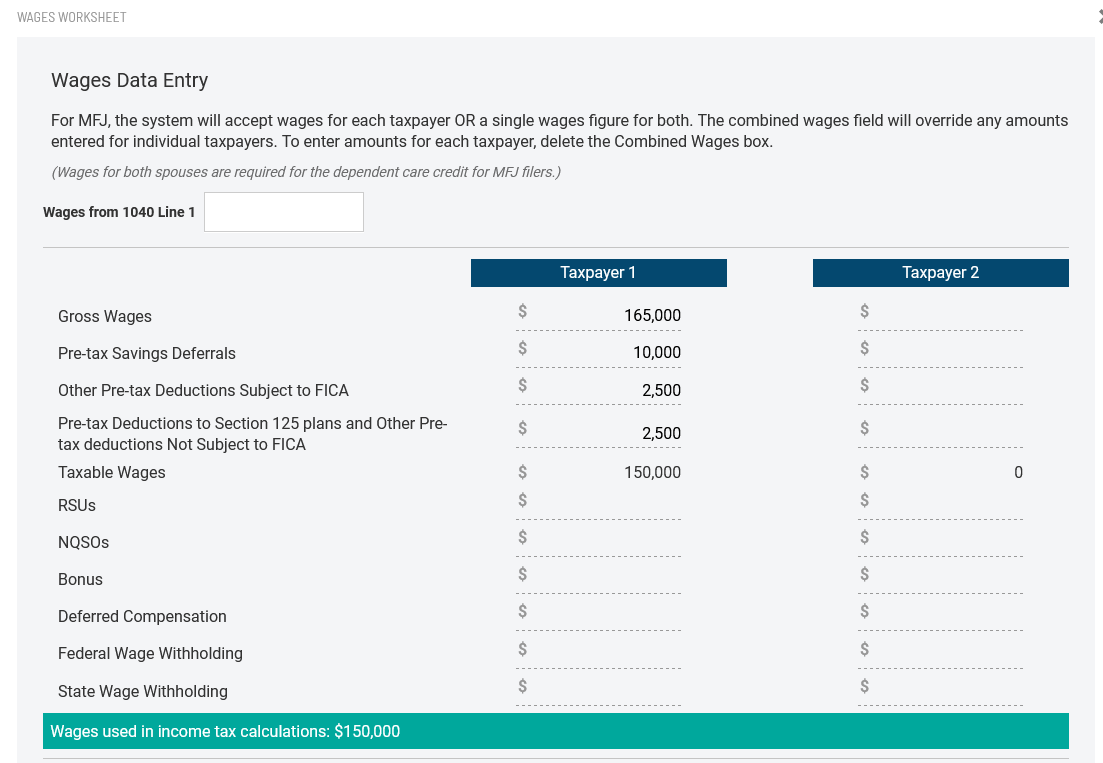 How do I use the wages worksheet?